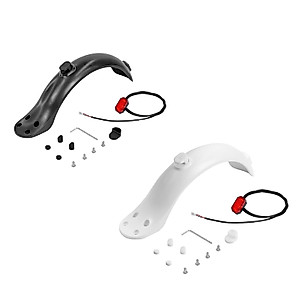 PRIMUZ Electric Scooter Rear Mudguard Bracket Tail Light Compatible with 4 Screws Fender Rubber Cap Set Compatible with 4 Holes E-Scooter Fenders Accessories (Color : White Set)
