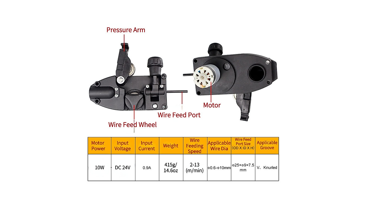 Mig Welder Roll Wire Feed Motor - Efficient & Compact