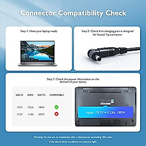 180W AC Charger Fit for MSI GF63 GS66 GS65 GE72 GF65 GF75 GS75 GE62 GE70 GF62 GF72 GL62 GL72 GS40 GS43 GS63 GS73 M VR MVR Stealth Thin Apache Pro Phantom Laptop Power Cord Adapter Supply