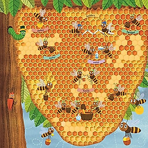 Discovering the Busy World of the Beehive (Happy Fox Books) Board Book Teaches Kids Ages 3-6 about Bees, Exploring a Hive with Each Page, plus Educational Facts and Vocabulary Words (Peek Inside)