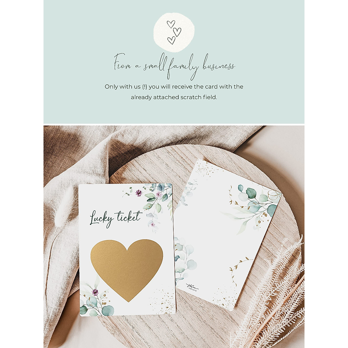 Joli Coon Pregnancy announcement scratch card - You are going to be grandparents - Baby announcement - Eucalyptus