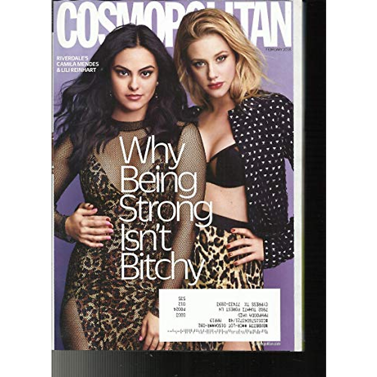 COSMOPOLITAN MAGAZINE, FEBRUARY, 2018 ( ADDRESS LABEL ON FRONT COVER PAGE ) ACCEPTABLE CONDITION. ( ADDRESS LABEL ON FRONT COVER PAGE ) ACCEPTABLE CONDITION. DUE TO USED BY OTHER PEOPLE, POSSIBLE MAY BE MISSING PAGES OR TORN OR WEAR OR DAMAGED.