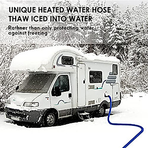 Scilulu 30FT 15FT Heated Water Hose for RV,Rv Water Hose,-45 ℉ Antifreeze Heated Drinking Garden Water Hose,Rv Accessories 30FT-1