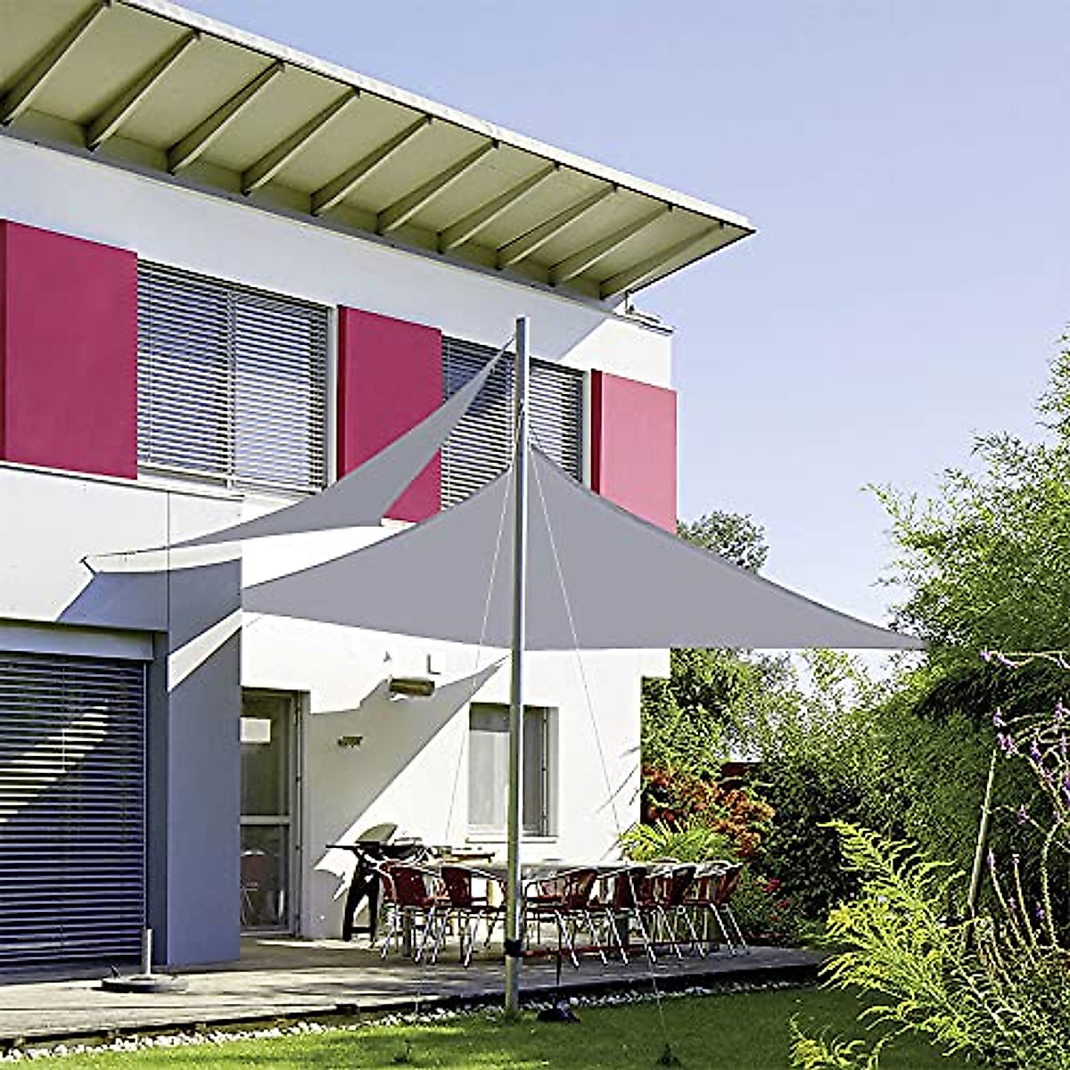 2x2m(6.5x6.5ft) Sun Shade Sail Canopy 90% UV Block Outdoor Patio Garden Crimson