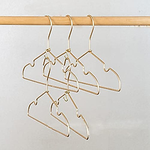 KOOBAY Clothes Hanger 72Pcs Connector Hooks Stable Hanger Gold Metal Outfit Hangers Extender Clips Mini Cascading Hanger Hooks