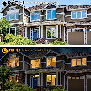 KESPEN Window Film One Way Daytime Privacy Static Cling Sun Blocking Anti UV Reflective Window Tint for Home and Office, Black-Silver, 17.5 Inch X 6.5 Feet