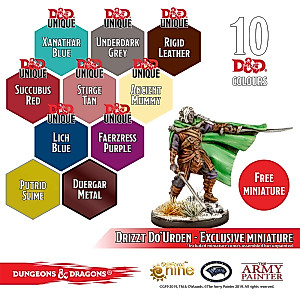 The Army Painter Dungeons and Dragons Nolzur’s Marvelous Pigments Underdark Paint Set, 10 Acrylic Paints Roleplaying, Boardgames, Wargames Miniature Model Painting