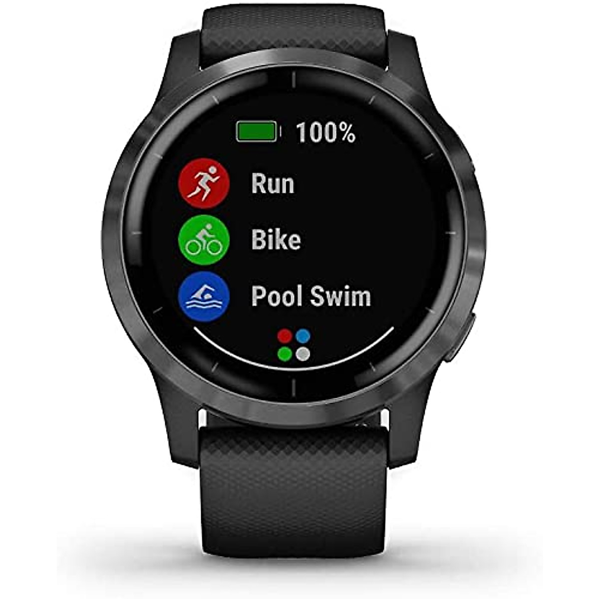 Garmin vívoactive 4, GPS Smartwatch, Features Music, Body Energy Monitoring, Animated Workouts and More, Black, with Kwalicable Cleaning Cloth