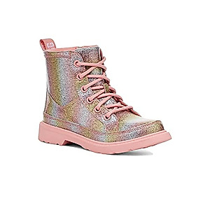 UGG Unisex-Child Robley Glitter Boot, Metallic Rainbow, 5 Big Kid