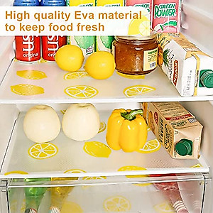 Cooyes Shelf Liner for Kitchen Cabinets Non-Adhesive Drawer Liner Non-Slip Refrigerator Liner - Best Shelf Liner, Fridge, Drawer, Cupboard Liner (Lemon,17.7 x 59 Inch)