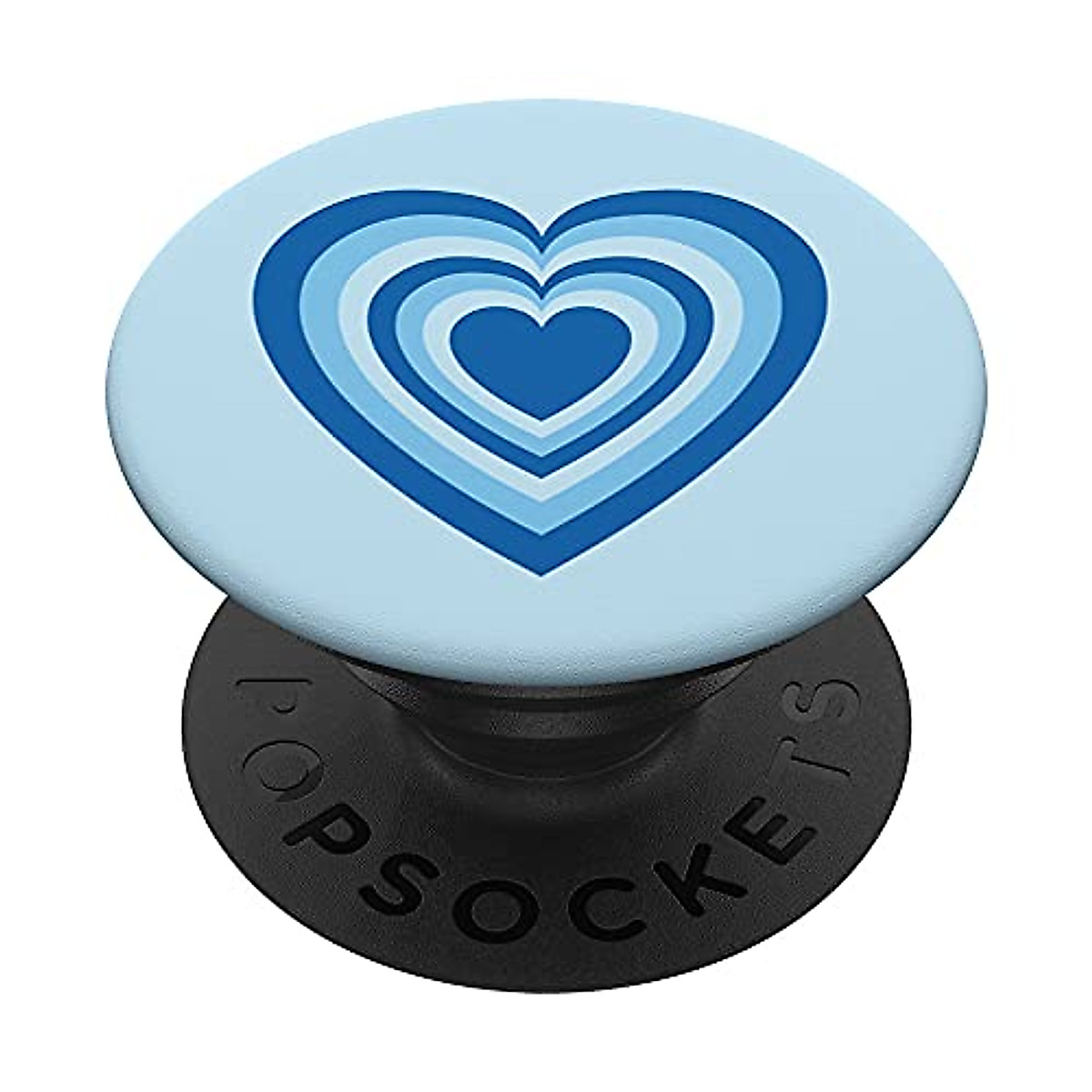 Blue Gradient Latte Heart Pattern Coffee Lovers PopSockets PopGrip: Swappable Grip for Phones & Tablets