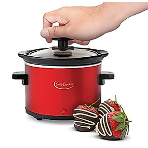 Betty Crocker Mini, Fondue Melting Pot Warmer and Chocolatier, 0.7 Quart, Red