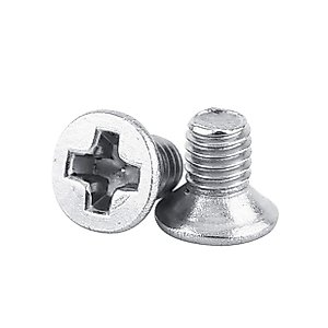 M3 Flat Head Countersunk Screw Kit,M3 4mm/5mm/6mm/8mm/10mm Stainless Steel Machine Countersunk Screws Bolt Fastener Pack of 100 (5mm)