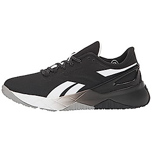 Reebok Women's Nanoflex Cross Trainer, Black/White/Pure Grey, 8.5