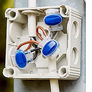 25 Pack Electrical IDC 314-BOX Pigtail 3 Wire Connectors for 22-14 AWG Cables, Robotic Lawn Mowers, Irrigation Applications