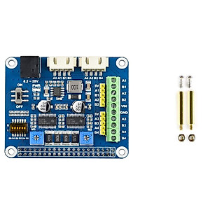 NGW-1pc Stepper Motor HAT Onboard Dual DRV8825 Motor Controller Drives Two Stepper Motors Up to 1/32 Microstepping Compatible with Raspberry Pi