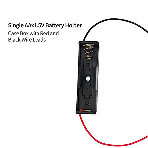 AA Battery Holder Bundle Case Back Cover Connector Storage Box with Cord Bare Leads Wire AA 1.5V Battery Holder, 2pcs Single, 2pcs 2 Slots,2pcs 3 Slots, 2pcs 4 Slots 6 Volt Spring Clip,(8-Pack).