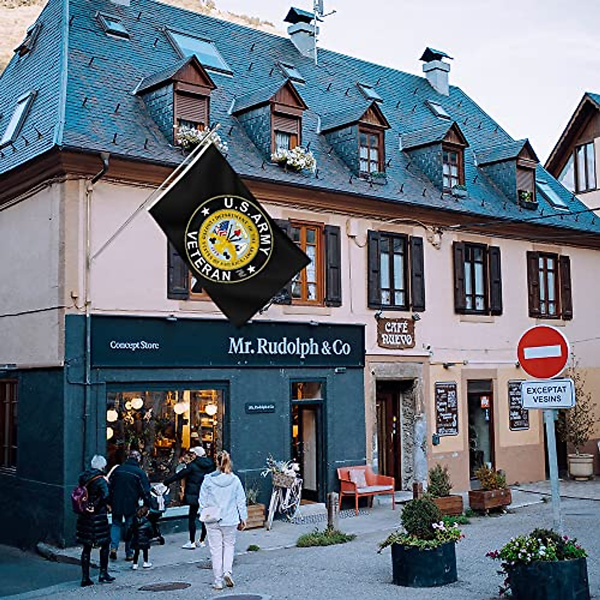 U.S Army Veteran Flag, 2x3 Ft United States Army Flags with Heavy Duty Polyester and Vivid Colors, 3Ply Double Sided Banner with Two Brass Grommets for Indoor and Outdoor 2x3 Feet