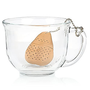 The Original Teabagger Tea Infuser - Fun Gag Gift for Men and Women for Gifts, Party Favors - Real Tea Ball Made of Food Grade Silicon - Use w/ Loose Leaf or Tea Bag - Beige