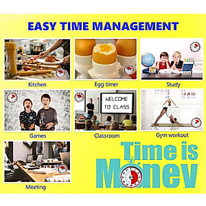 iLakia 60-Minutes Visual Timer, Kitchen Timer for Cooking, Classroom Timer for Kids (3.1" Big Screen), Mechanical Countdown Timer with Magnetic, Time Management Tool for Kids, Toddler, Autism, ADHD