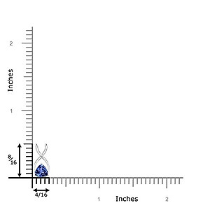 Angara Trillion Tanzanite Wishbone Pendant with Diamond in 925 Sterling Silver | AA Quality 0.4 CARATS 5mm Tanzanite