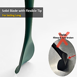 Upgrade Silicone Spatula Spoon Set,VOVOLY Heat Resistant Rubber Spoonula, Seamless Non-Stick Flexible Scrapers for Baking Mixing Tool,3 Pack,