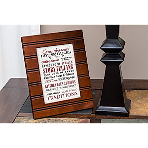 Grandparents' House Rules Wood Finish 8 x 10 Framed Wall Art Plaque