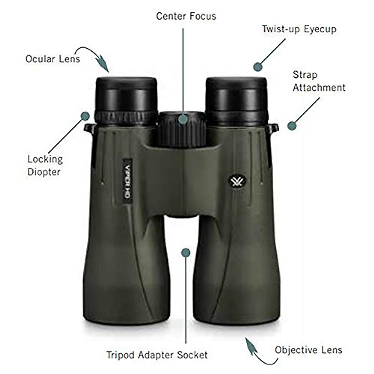 Vortex Optics Viper HD Roof Prism Binoculars 12x50