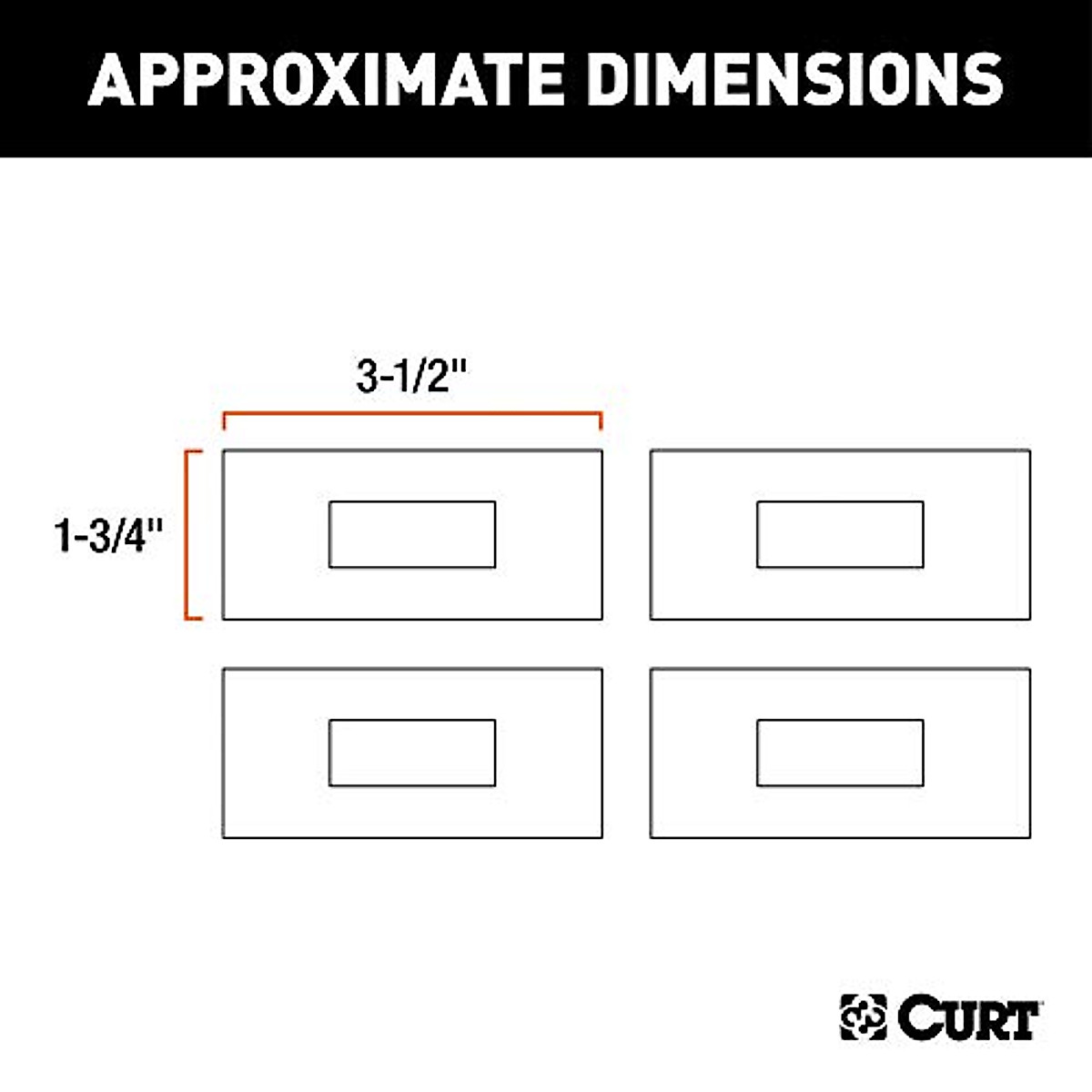 CURT 16901 5th Wheel Rail Sound Dampening Pads, 4-Pack