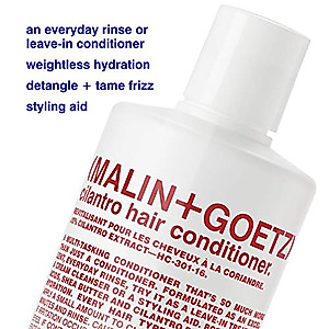Malin + Goetz cilantro conditioner 16 fl. oz. – men & women residue-free scalp treatment vegan & cruelty-free tames frizz for all hair types conditions detangles balances pH & hydrates