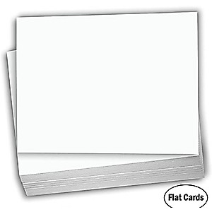 Hamilco White Cardstock - Flat 4 X 6" Heavy Weight 80 lb Card Stock for Printer - 100 Pack