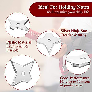 Weewooday 10 Pieces Ninja Magnets Cool Fridge Throwing Star Decorative Funny Magnets Refrigerator Magnets Office Whiteboard Magnets for Home Office