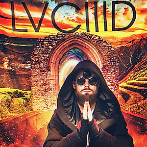 Trippy Lights Third Eye Sunglasses Reflective Mirrored Black Lens Black Frames