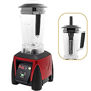 Huanyu Countertop Blender 68 oz 2200W with Speed Control Timer for Fruit Smoothie Ice Soy Milk Hot Soups Frozen Desserts Crush Mix Home Commercial G1100 2L (110V, Red)