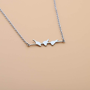 AKTAP Bird Necklace Birds on a Branch Necklace Three Little Birds Inspired Love Bird Jewelry