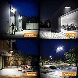 PROOCI Led Barn Light-Dusk to Dawn Outdoor Lighting with Photocell Sensor, 100W 5000K 10000LM Flood Street Light, 100-120V AC All Weather Area Security Light for Indoor, Garage, Yard, Warehouse