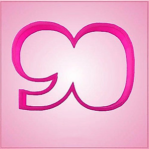 Pink Number 90 Cookie Cutter