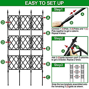 MYard 2023 Newest Garden Trellis for Climbing Plants Outdoor, 6.5FT Tall Plant Trellis Frame for Potted Plants, Rustproof Plant Support Climbing Trellis for Flowers Vine Vegetable Indoor Outdoor