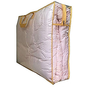 6 Pack Clear Storage Bags with Zipper and Handles, Vinyl Zippered Storage Bag for Clothes, Blanket, clothing, Quilts, Pillows, Bedding, 23x20x6 Inch