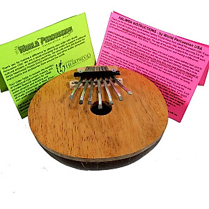 Kalimba Thumb Piano - 7 keys - Tunable - Coconut Shell - Natural - by World Percussion USA