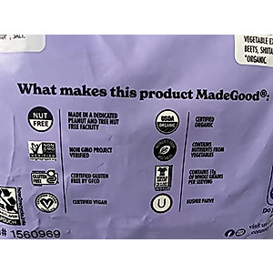 MadeGood Organic Granola Minis 24-Bag Organic Snack Variety Pack, Gluten Free Mon GMO Vegan Nut Free Individually Wrapped Snack Packs