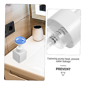 FRCOLOR Soap Pump Bottle Foaming Soap Dispenser 250ml Shampoo Refillable Bottle for Essential Oils Lotions Liquid Conditioner Blue