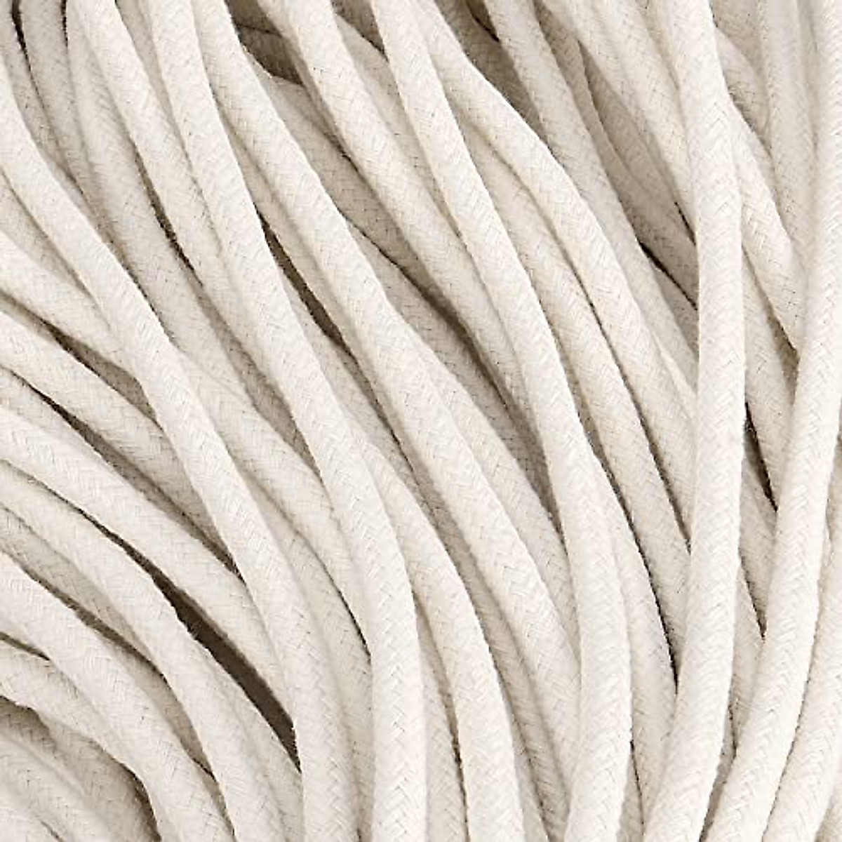 Natural Cotton Rope, JEUIHAU 328 Feet 1/4 Inch Cotton Clothesline Rope, All-Purpose Braided Cotton Rope Utility Cord for Clothes Hanging, Crafting, Macrame, Basket Making, and DIY Art Projects
