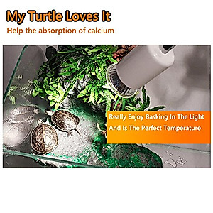 HIIZORR Heat Light for Reptiles Tortoise 720°Rotating Flexible Clamp Lamp Lizard Or Amphibian Adjust Brightness Habitat Lighting Holder, Bulb Not Included,Fit E27 Bulb |RESPECTING