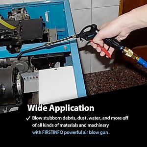 FIRSTINFO A18525US Air Duster Blow Gun with 11.6~19.6 Inch (295~500mm) Adjustable/Extendable Air Flow Nozzle Dust Blower Cleaner (Extendable)