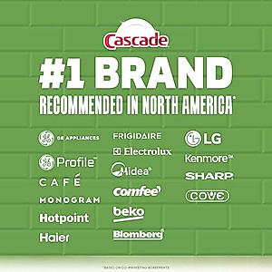 Cascade Free & Clear Dishwasher Pods, Dishwasher Detergent, Dish Detergent Soap, Lemon Essence, 47 Count