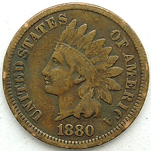 1880 Indian Head Cent Good
