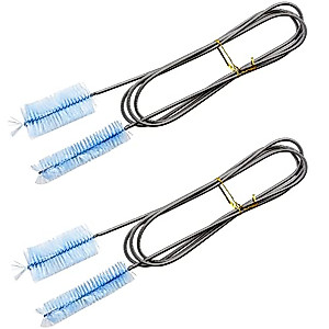 AQUANEAT Fish Tank Cleaning Tools, Aquarium Brushes, Pipe Cleaner,Filter Brush,Drain Brush for Home Kitchen, Double Ended, 2pcs
