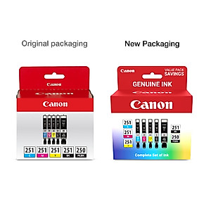 Canon PGI-250/ CLI-251 5 Color Amazon Pack