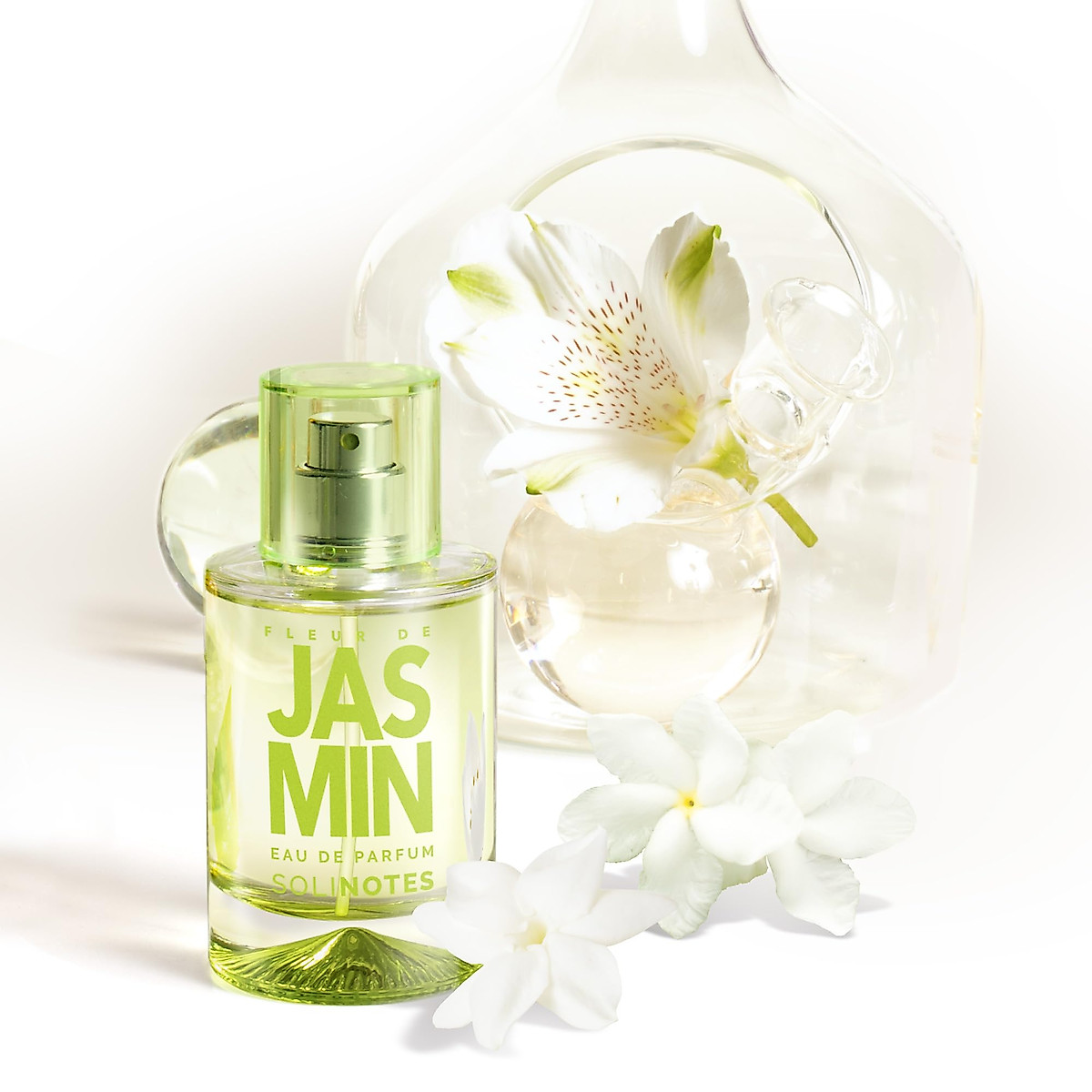 SOLINOTES Jasmine Flower Perfume for Women - Eau De Parfum | Delicate Floral and Soothing Scent - Made in France - Vegan - 1.7 fl.oz